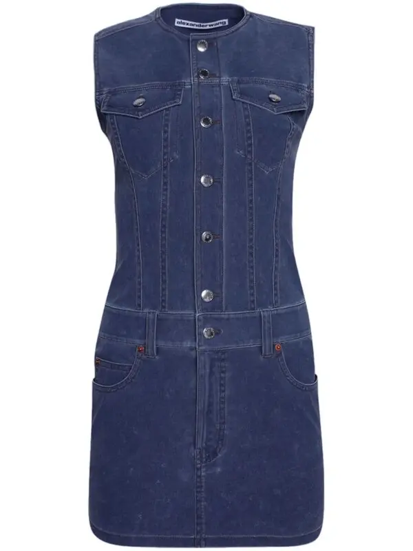 Alexander Wang Denim Bodycon Mini Dress In Blue - 50% Off | Editorialist