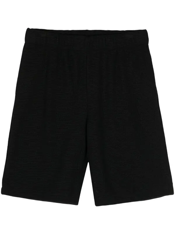 BLUE SKY INN Waffle-pattern Deck Shorts - Black