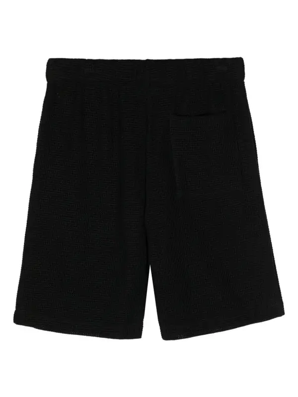 BLUE SKY INN Waffle-pattern Deck Shorts - Black