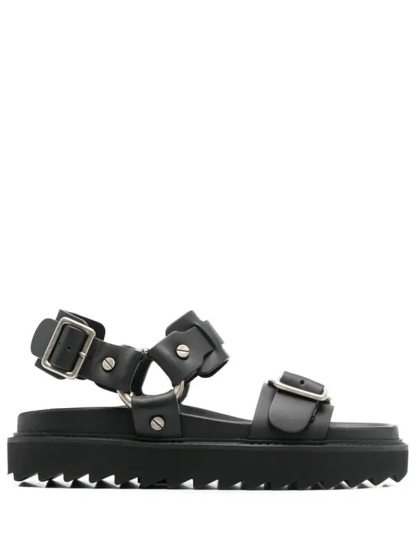 Acne Studios Buckle-fastening Leather Sandals - Black