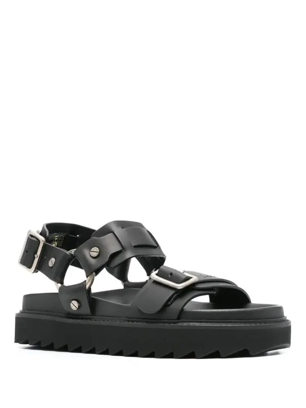 Acne Studios Buckle-fastening Leather Sandals - Black