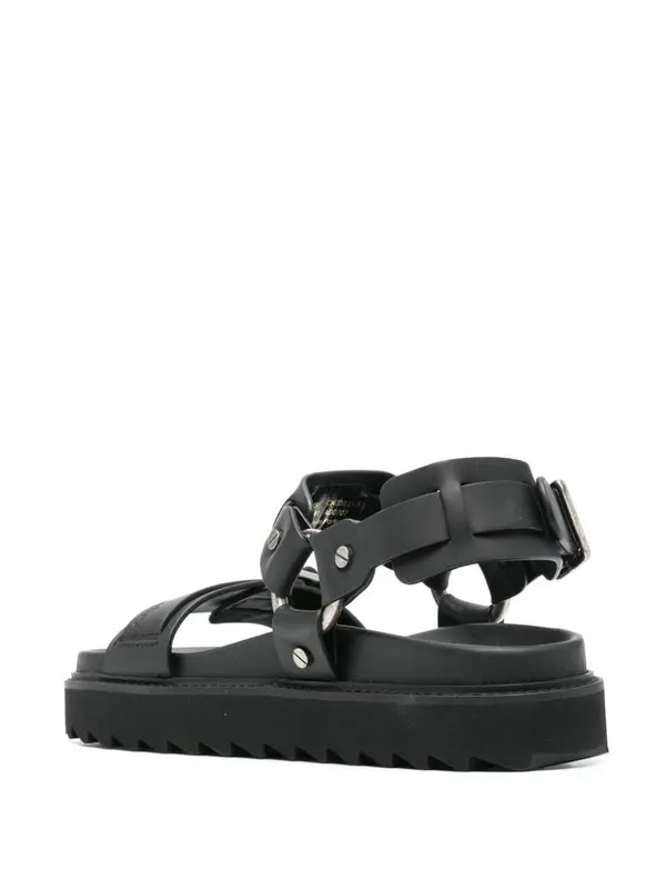 Acne Studios Buckle-fastening Leather Sandals - Black