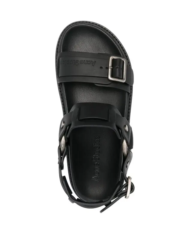 Acne Studios Buckle-fastening Leather Sandals - Black