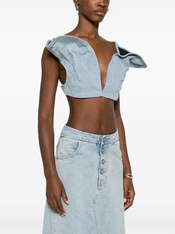 Y/project Denim Crop Top