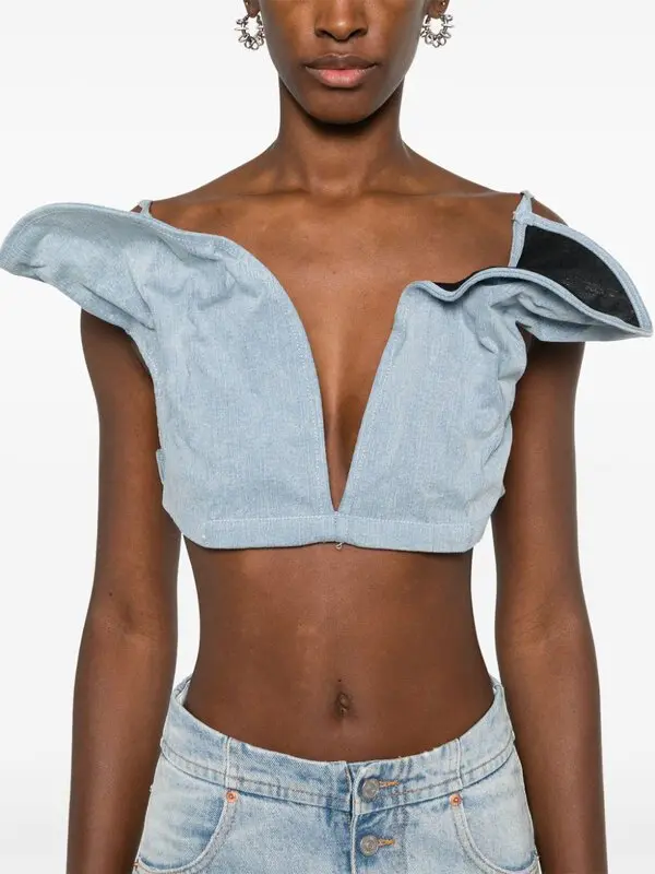 Y/project Denim Crop Top