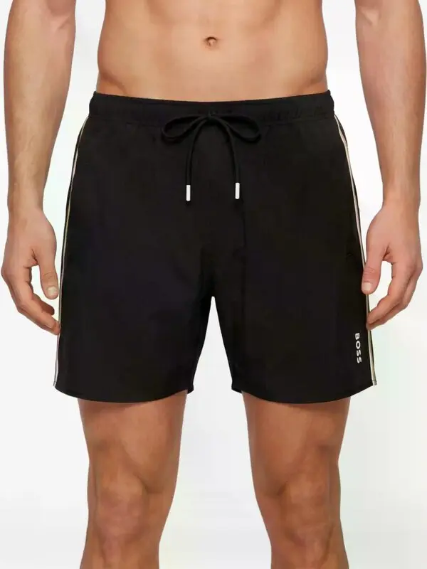 BOSS Logo-print Swim Shorts