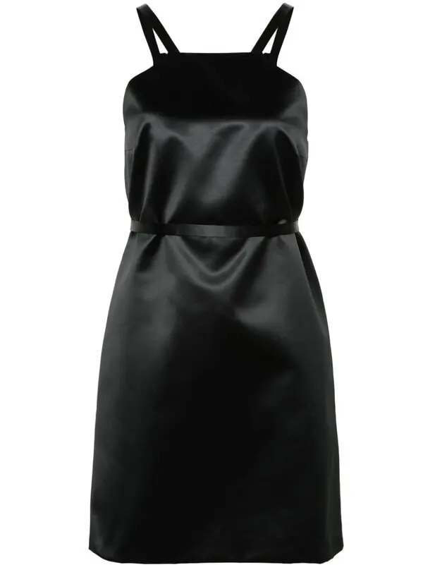 Patou Belted Satin Mini Dress