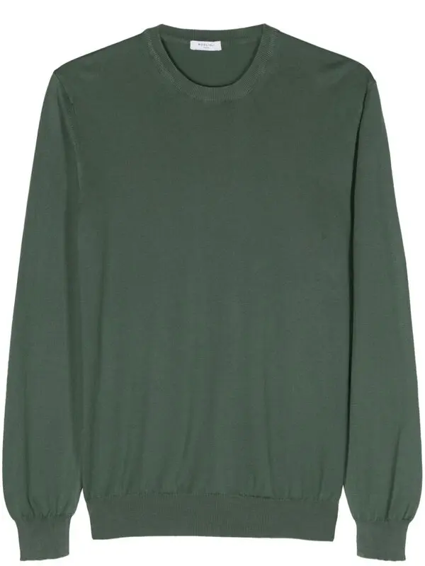Boglioli Crew-neck Cotton Jumper - Green