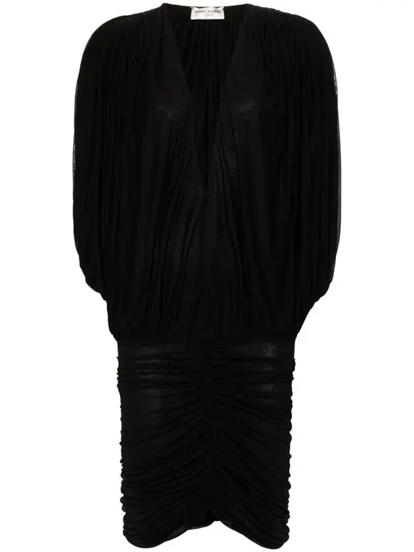 Saint Laurent Draped Mini Dress