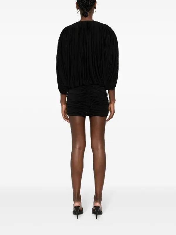 Saint Laurent Draped Mini Dress