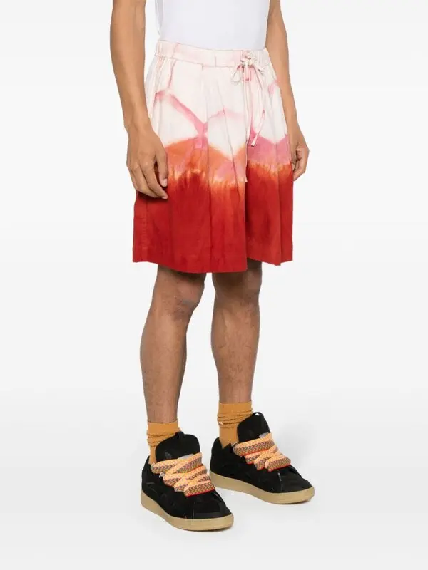 STORY MFG. Bridge Grapefruit Clamp-dye Shorts - Red