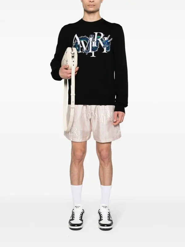 Amiri Logo Jacquard Wool-blend Jumper