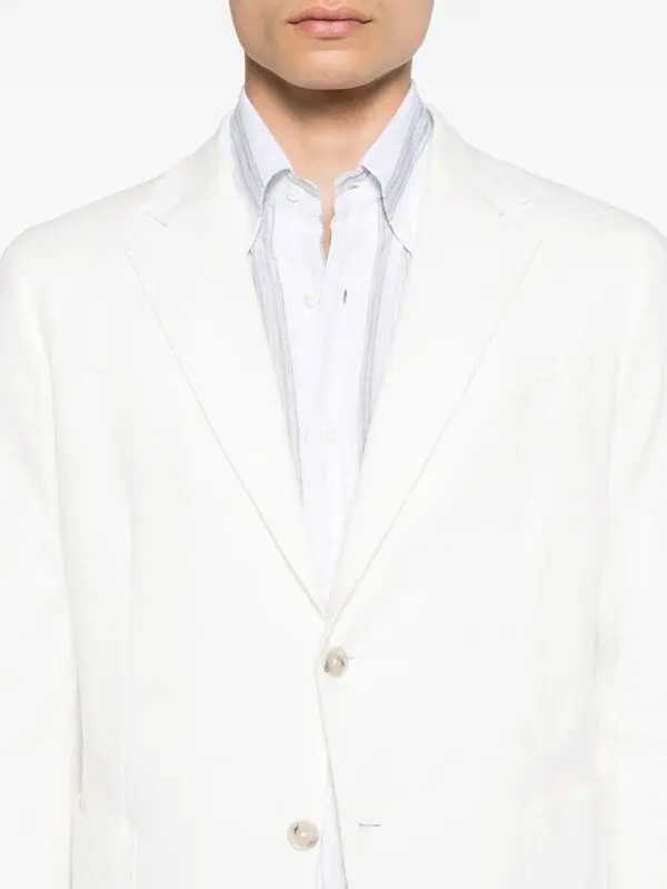 BARBA NAPOLI Single-breasted Cotton Blazer