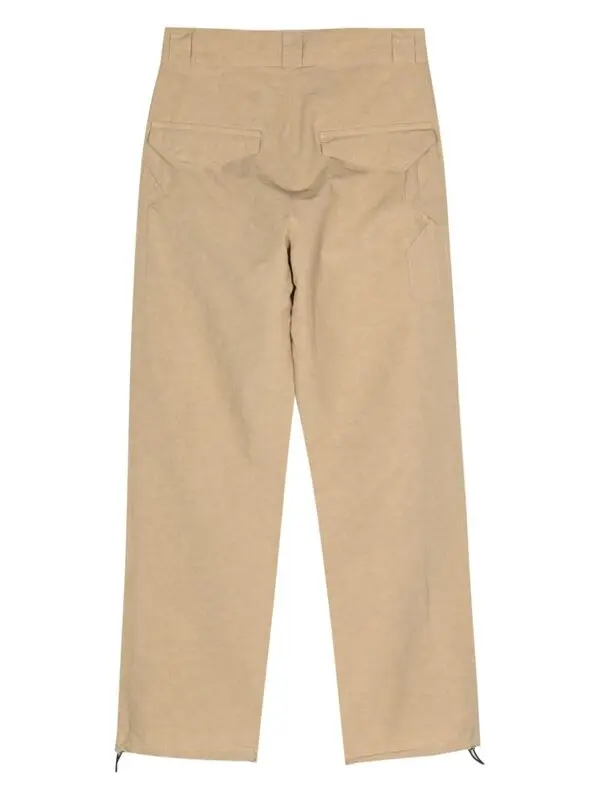 RANRA Slub-texture Straight Trousers - Neutrals