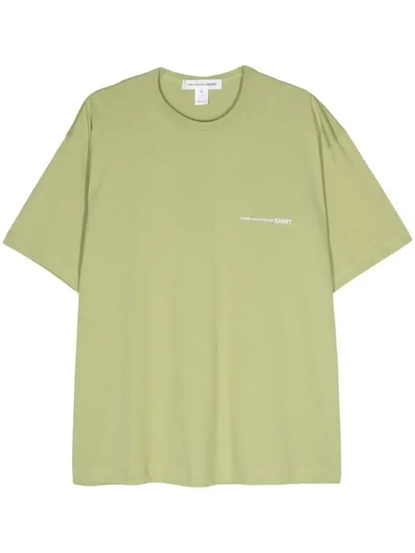 Comme Des Garçons Logo-print Cotton T-shirt - Green