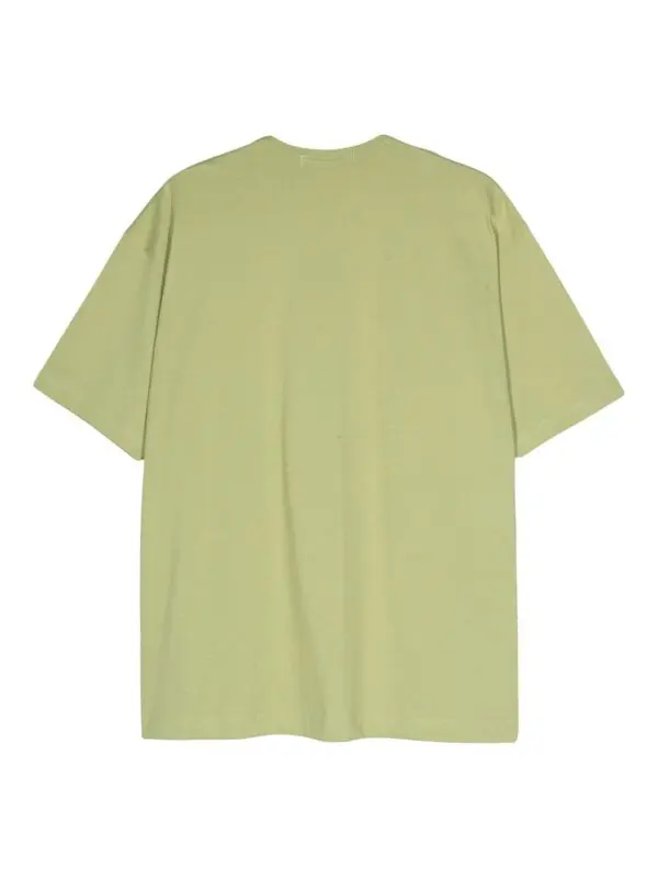Comme Des Garçons Logo-print Cotton T-shirt - Green
