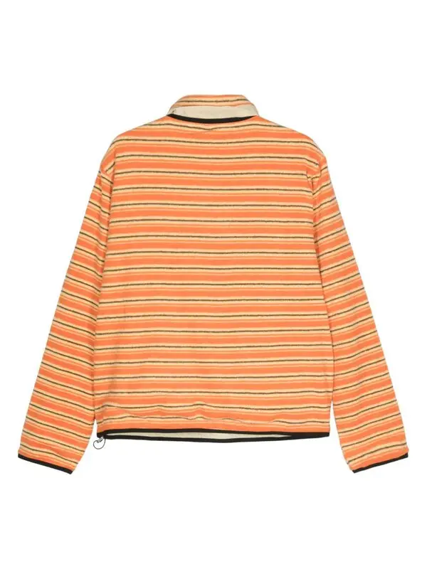 RANRA Striped Half-zip Sweatshirt - Orange