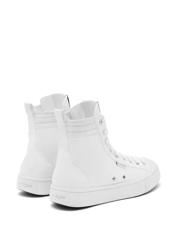 COURREGES Canvas High-top Sneakers - White