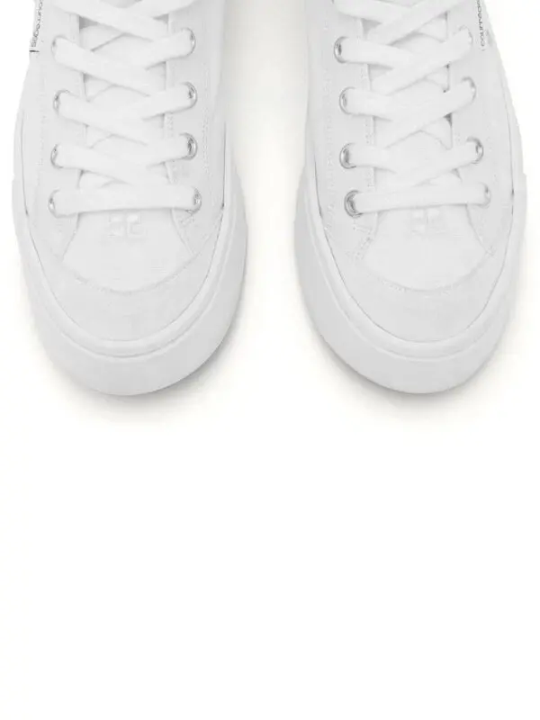 COURREGES Canvas High-top Sneakers - White