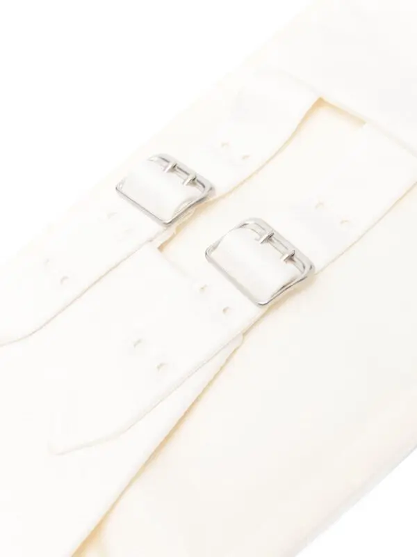 Stella McCartney Pleated Satin Belt - Neutrals