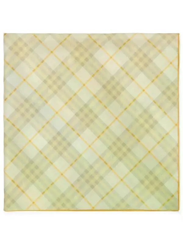 Burberry Checked Silk Scarf - Neutrals