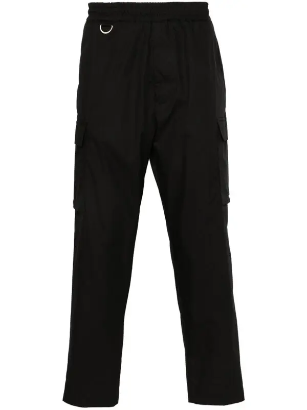 LOW BRAND Tapered Cropped Trousers - Black