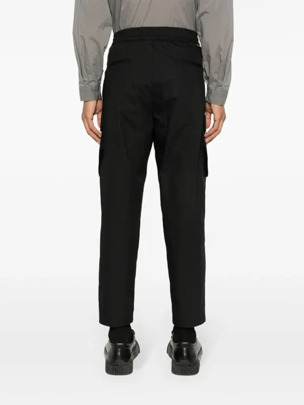 LOW BRAND Tapered Cropped Trousers - Black