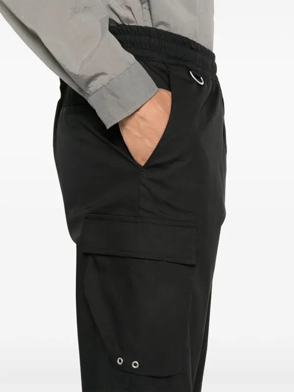 LOW BRAND Tapered Cropped Trousers - Black