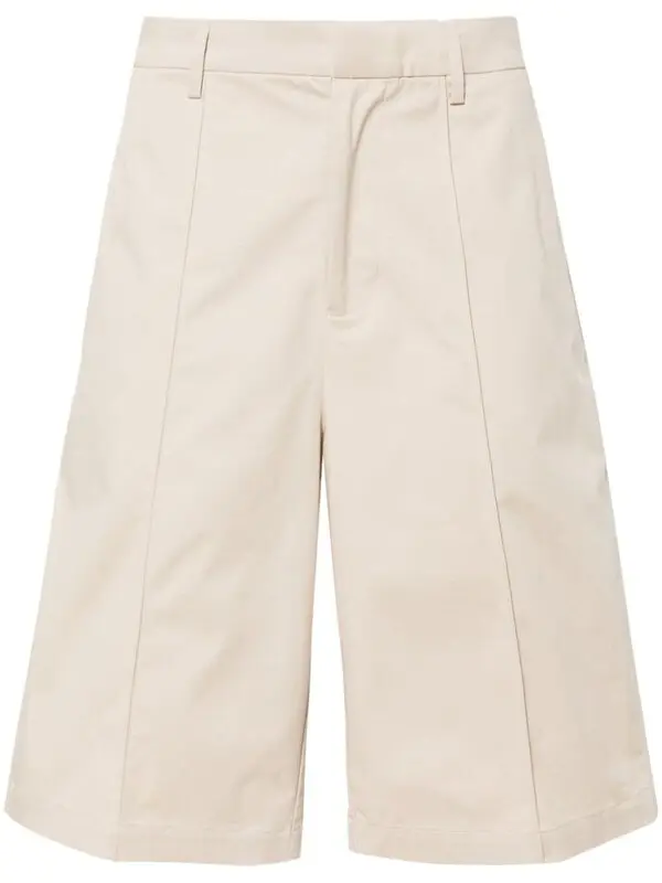 Neil Barrett Mid-rise Chino Shorts - Neutrals