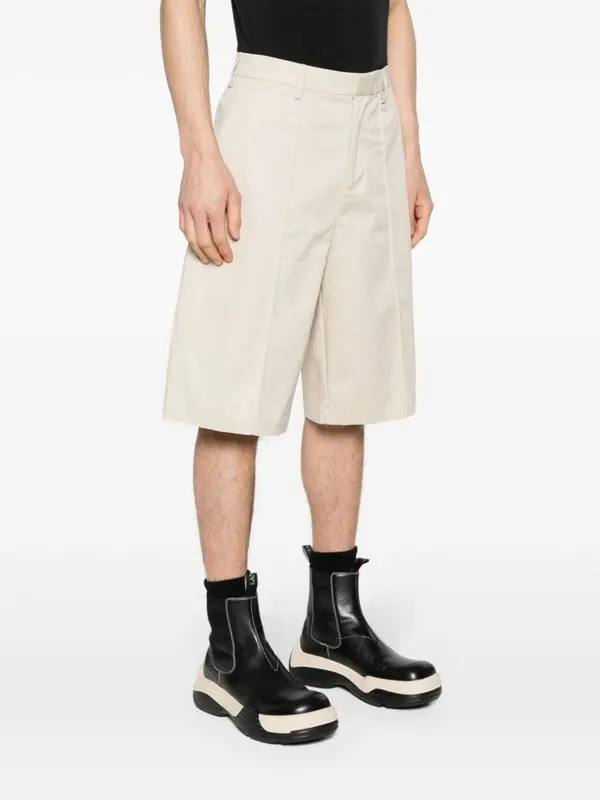 Neil Barrett Mid-rise Chino Shorts - Neutrals