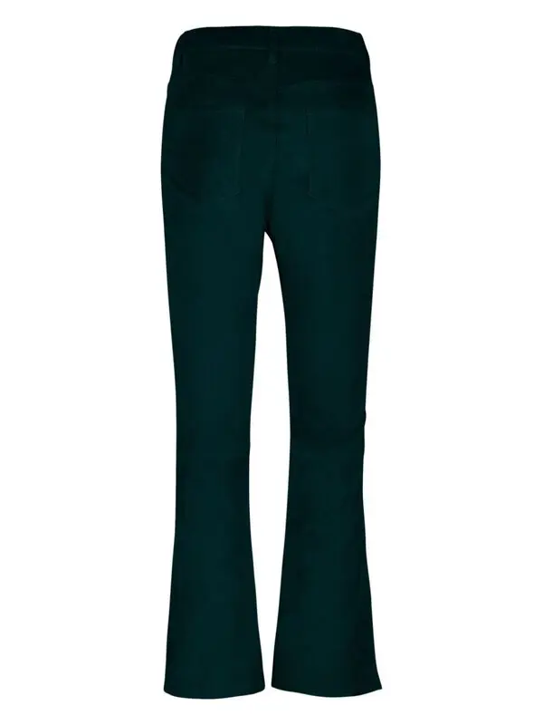 PAULA High-rise Flared Suede Pants - Green