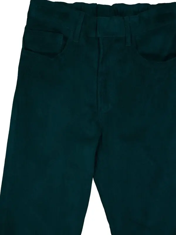 PAULA High-rise Flared Suede Pants - Green