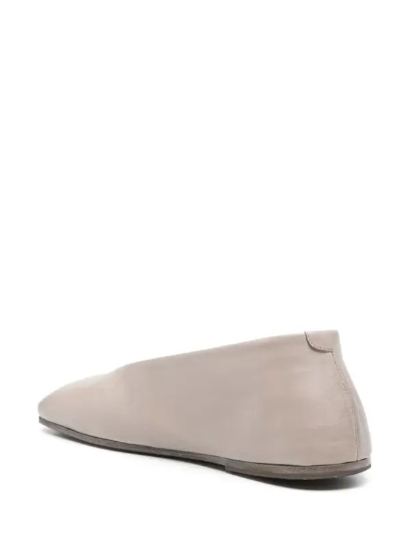 Marsèll Coltellaccio Leather Ballerinas - Grey