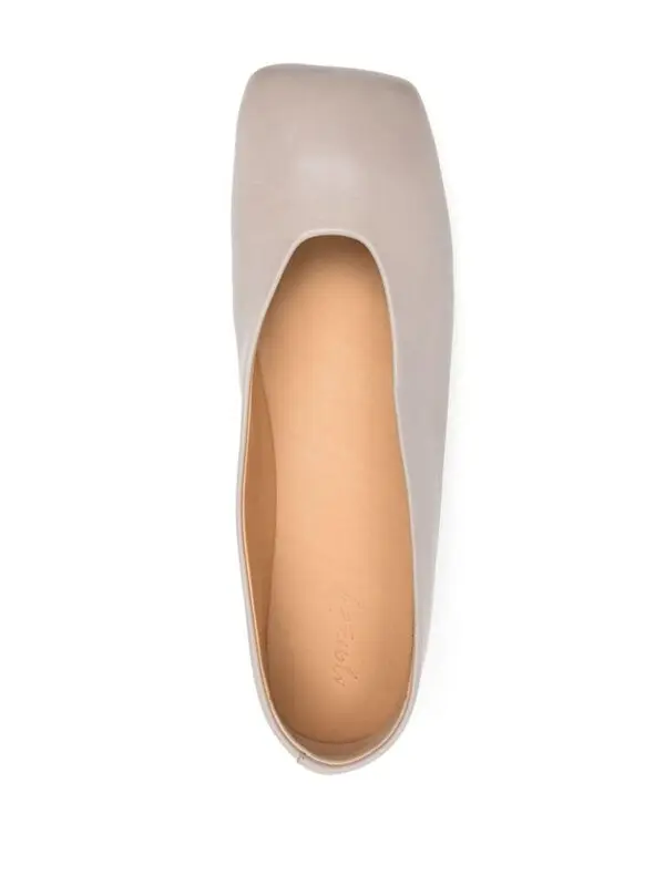 Marsèll Coltellaccio Leather Ballerinas - Grey