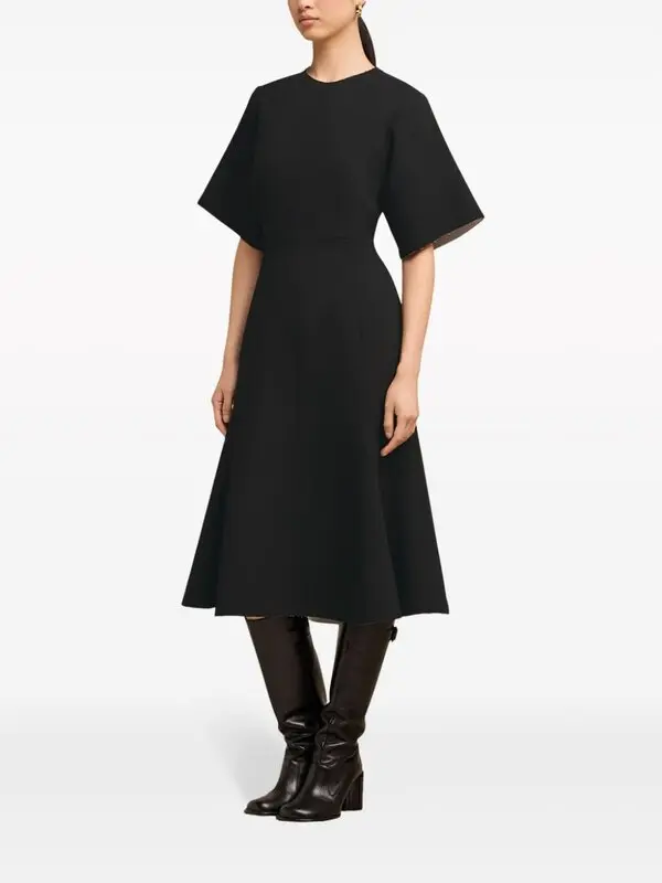 AMI Paris A-line Virgin Wool Midi Dress