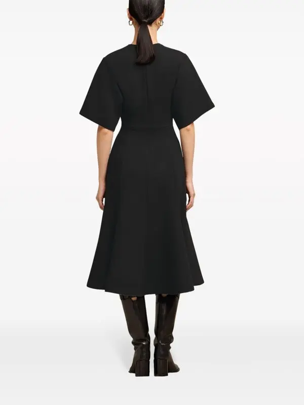 AMI Paris A-line Virgin Wool Midi Dress