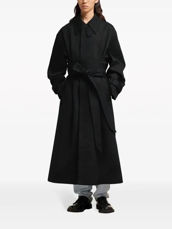 AMI Paris Belted Cotton Trench Coat