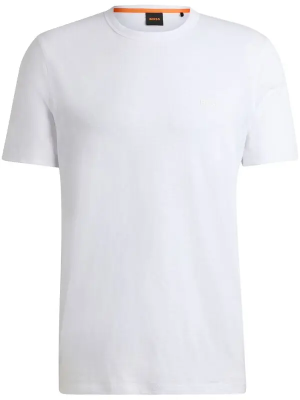 BOSS Cotton Jersey T-shirt With Logo Detail - White