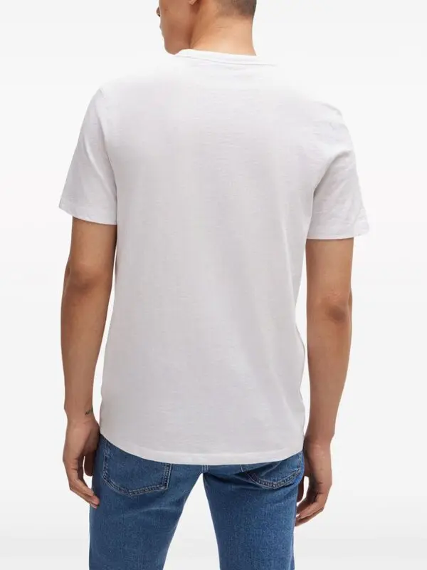 BOSS Cotton Jersey T-shirt With Logo Detail - White