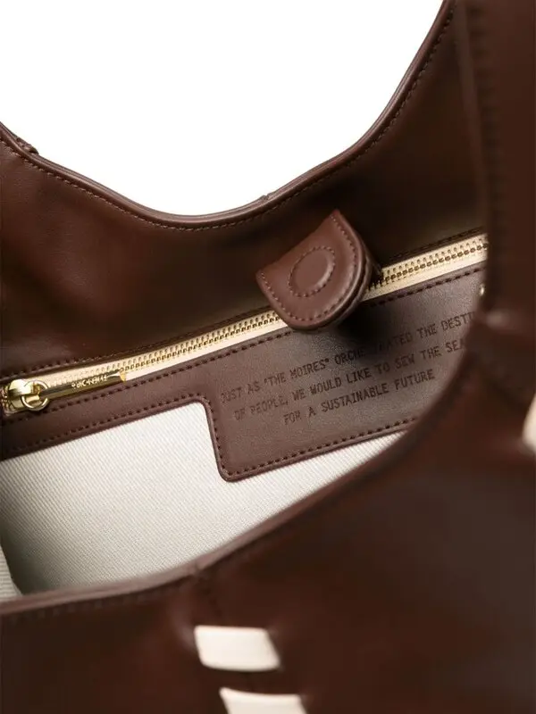 THEMOIRE Ninfa Whipstitch Shoulder Bag - Brown