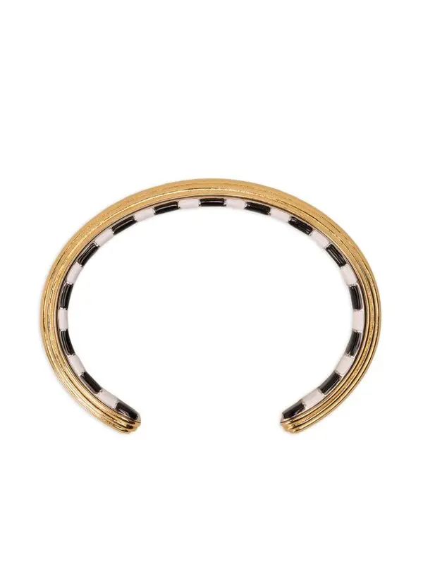 AMI Paris Enamel-detail Cuff Bracelet