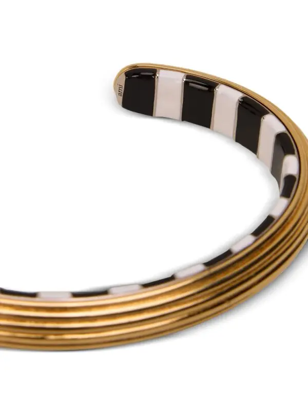 AMI Paris Enamel-detail Cuff Bracelet