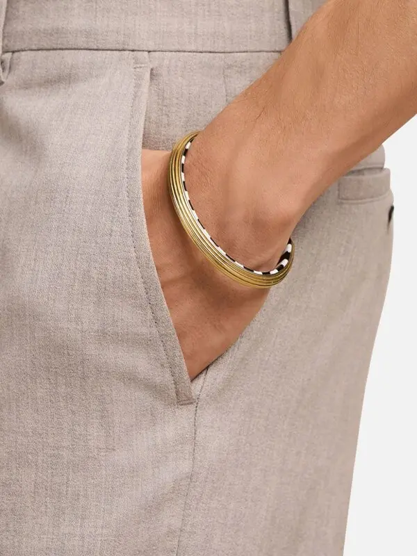AMI Paris Enamel-detail Cuff Bracelet