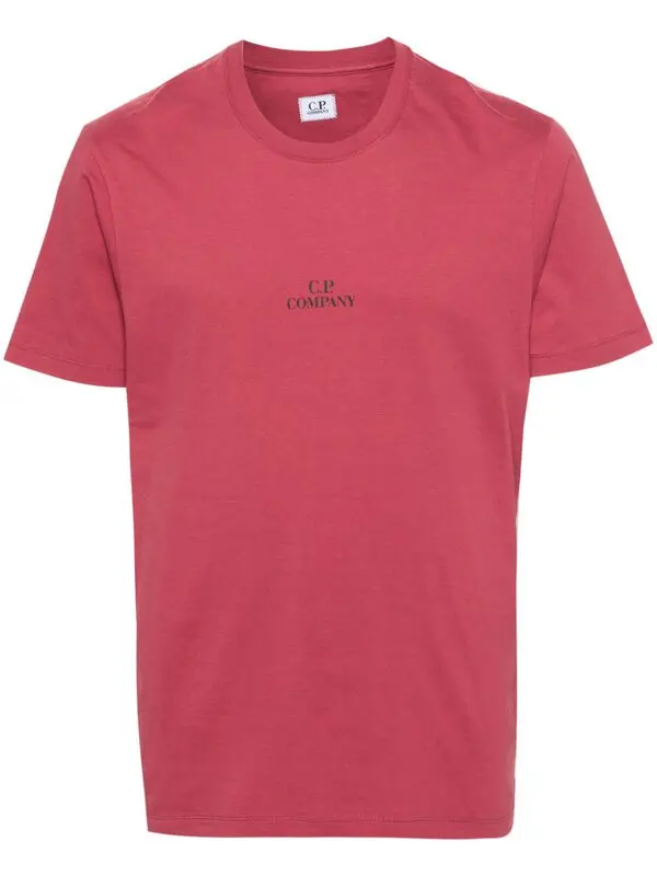 C.P. COMPANY Logo-print Cotton T-shirt - Red