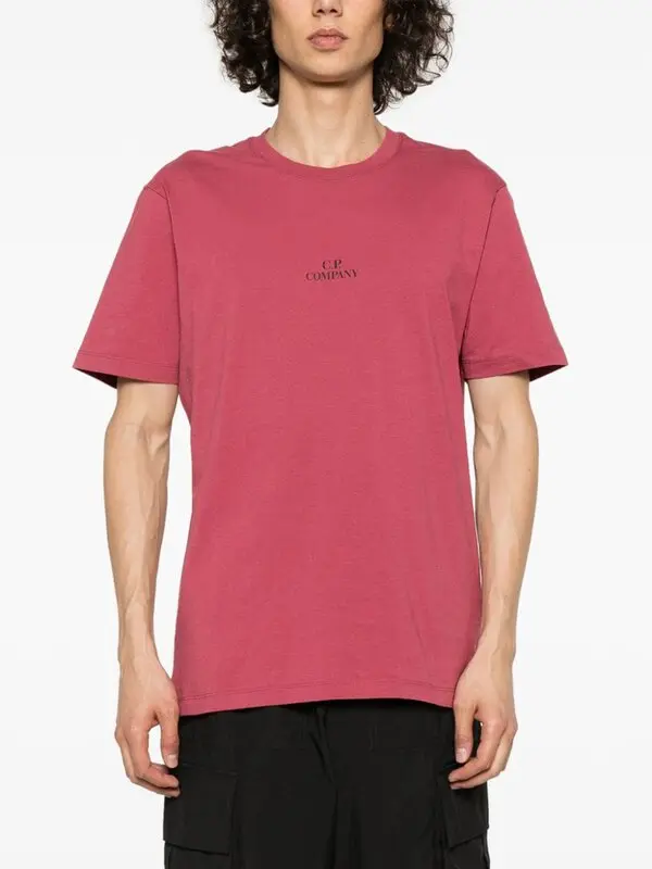 C.P. COMPANY Logo-print Cotton T-shirt - Red