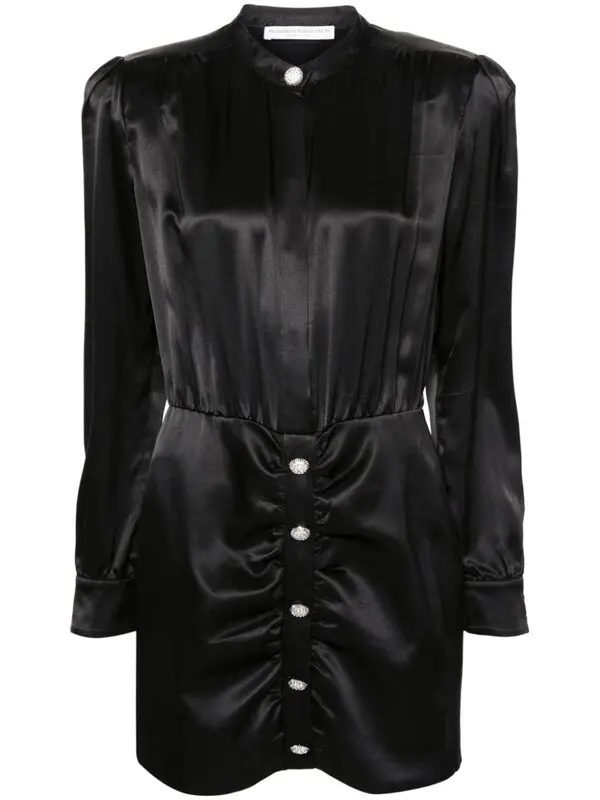Alessandra Rich Long-sleeve Silk Dress
