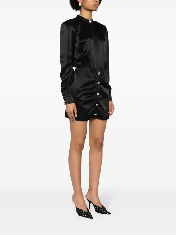 Alessandra Rich Long-sleeve Silk Dress