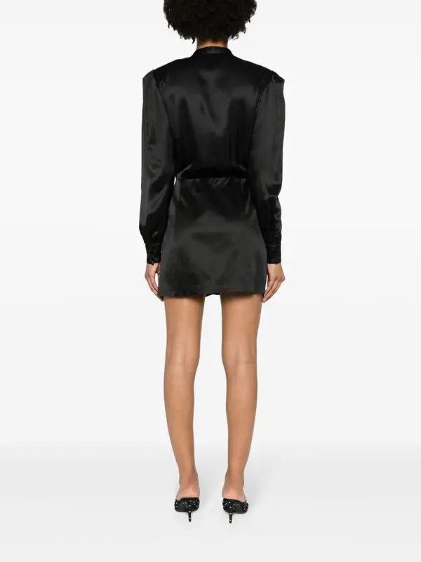 Alessandra Rich Long-sleeve Silk Dress