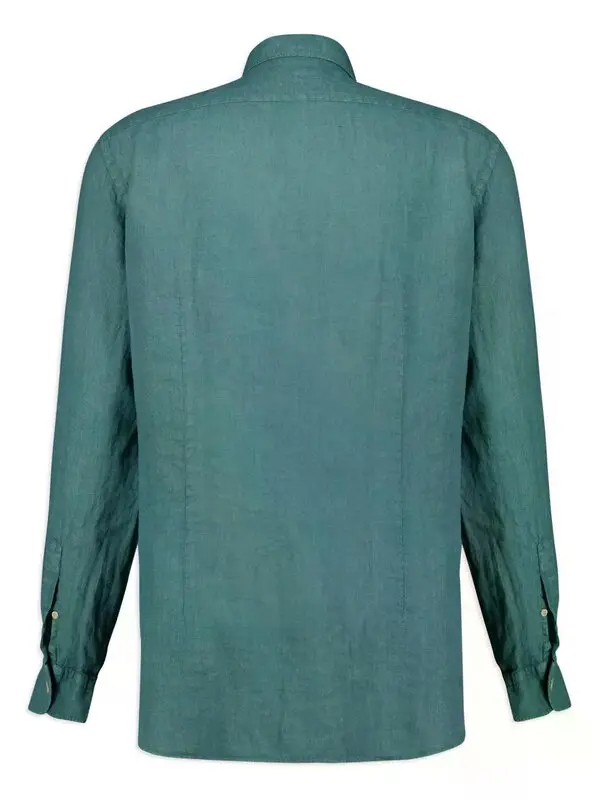 Boglioli Classic-collar Linen Shirt - Blue