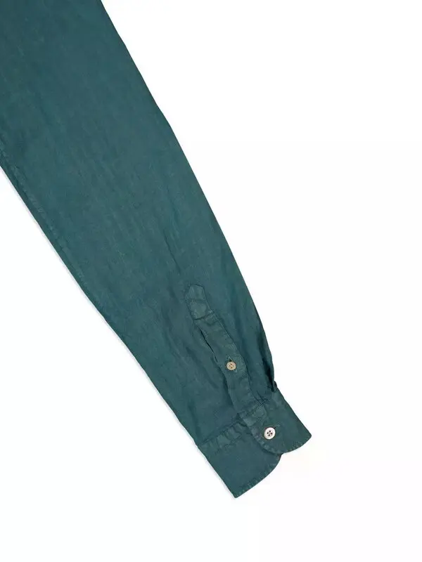 Boglioli Classic-collar Linen Shirt - Blue
